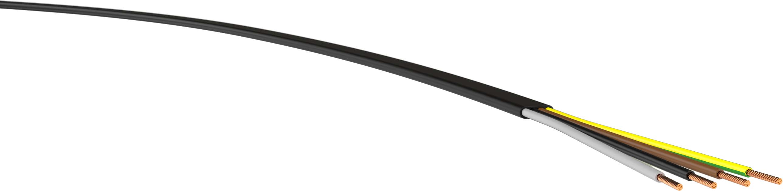 H07VVH6-F 4G 2,5 Tr.500 Flachltg PVC isol.