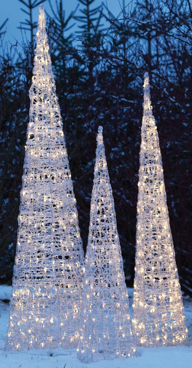 Hellum LED-Acryl-Pyramide H:90cm ww außen 568318 | 30178073