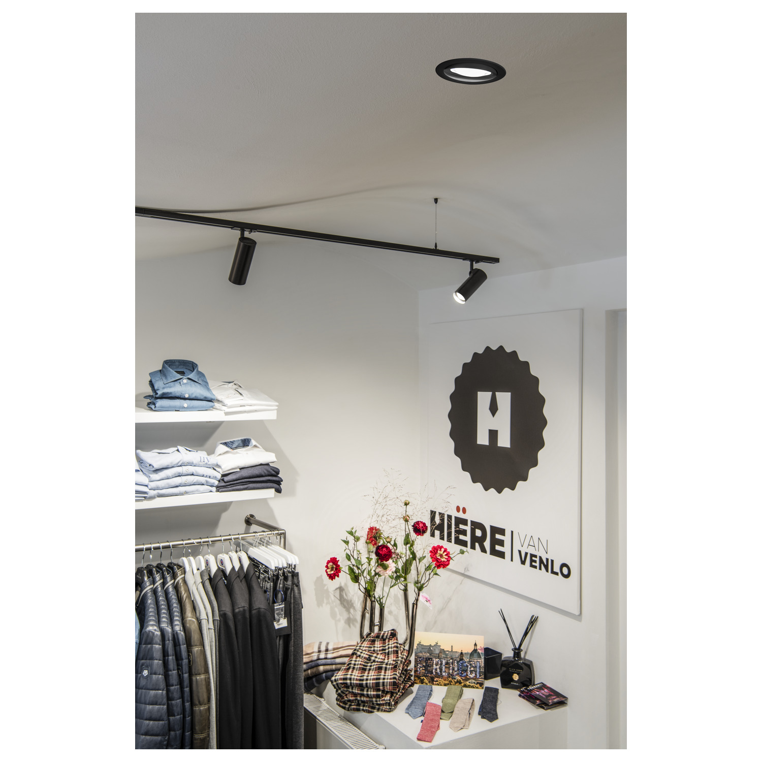 SLV OCULUS, Indoor LED Deckeneinbauleuchte schwarz DIM-TO-WARM 2000 ...