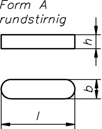 Dresselhaus Passfeder Form A Höhe 5mm 1673/000/99 5x25 - 1673/000/99 ...