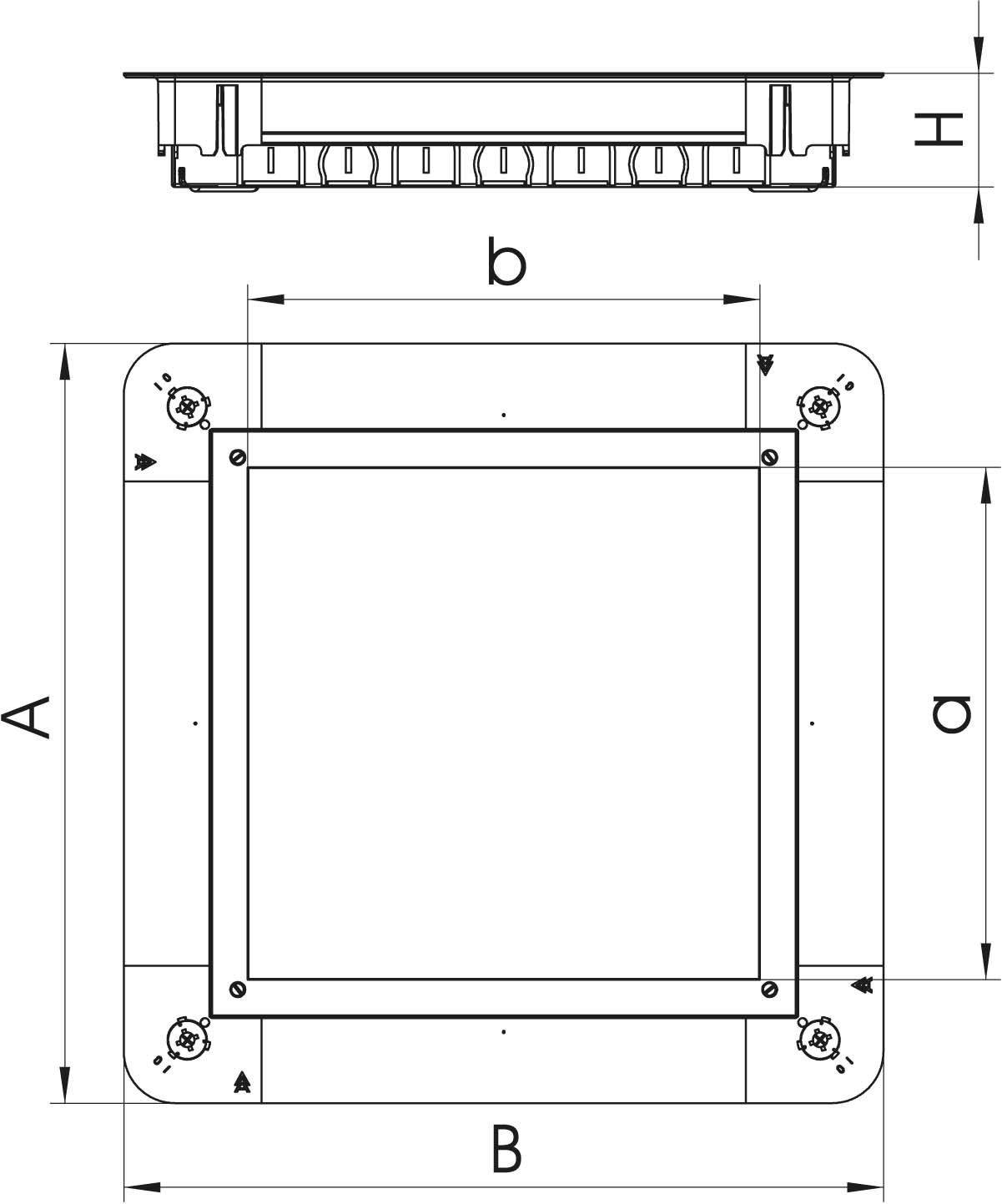OBO Bettermann Vertr Unterflur-Gerätedose f.GES9/55UV UGD55 250-3 9R