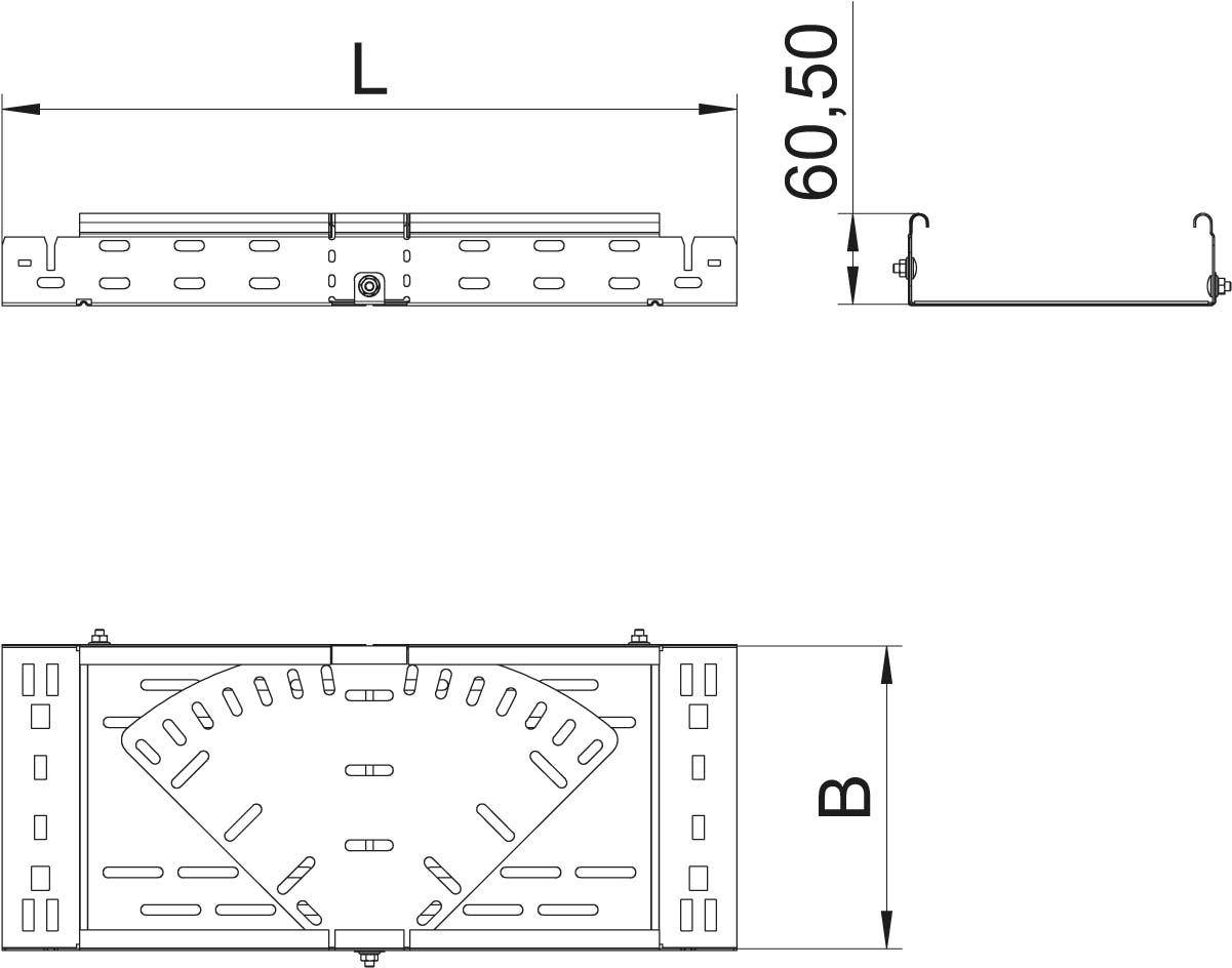 OBO Bettermann Vertr Bogen variabel 60x200 RBMV 620 FS