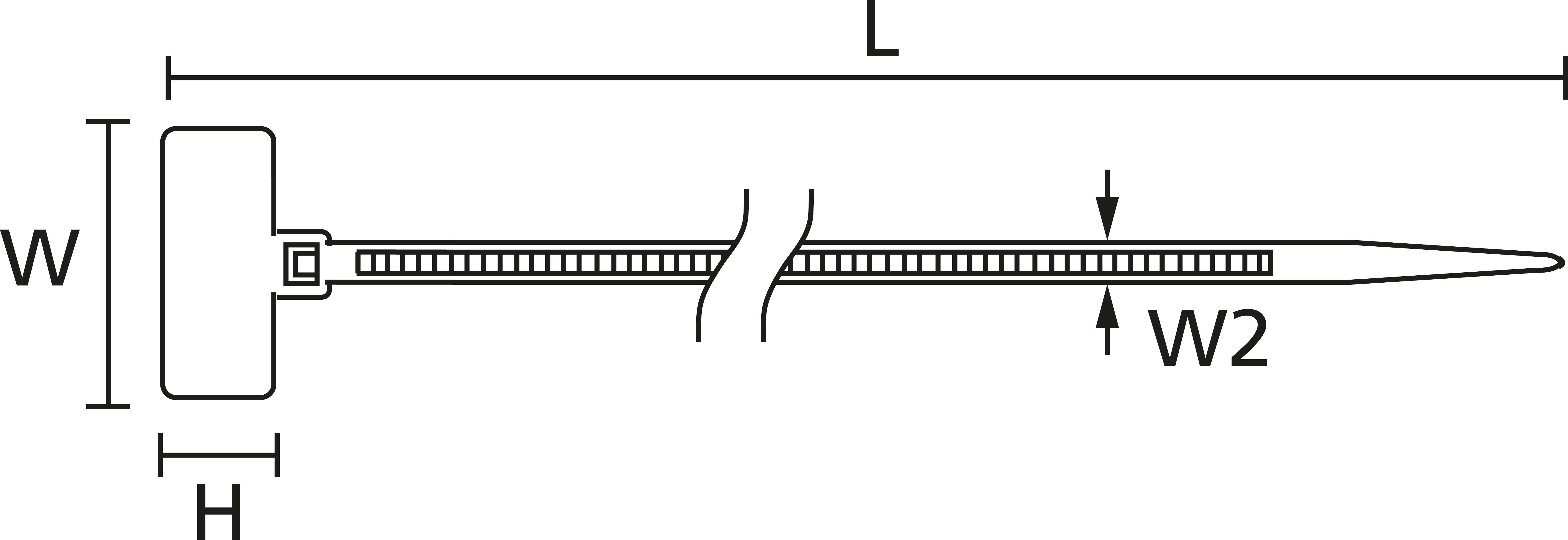 HellermannTyton Kennzeichnungsbinder natur IT18FL-N66-NA