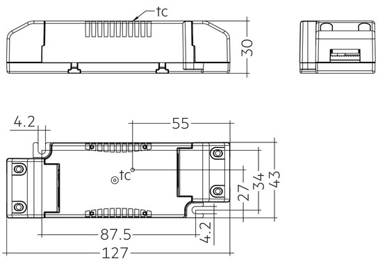 Tridonic LED-Driver LC 25W 350/500/600/700mA fixC SR SNC2 - 87500750