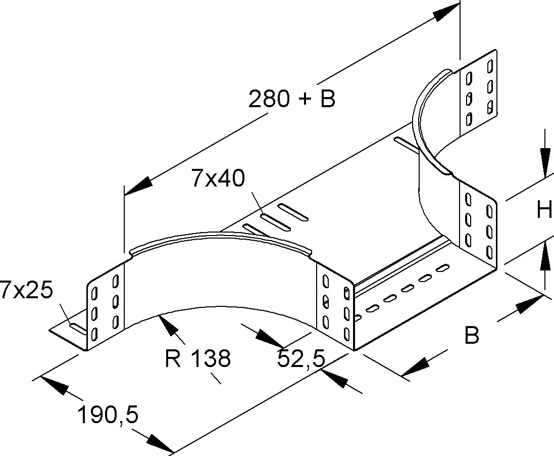 Niedax Anbau T-Stück RTA 85.200