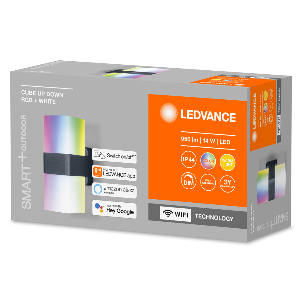 Ledvance LED bollard luminaire SMART+ CUBE MULTICOLOR Updown