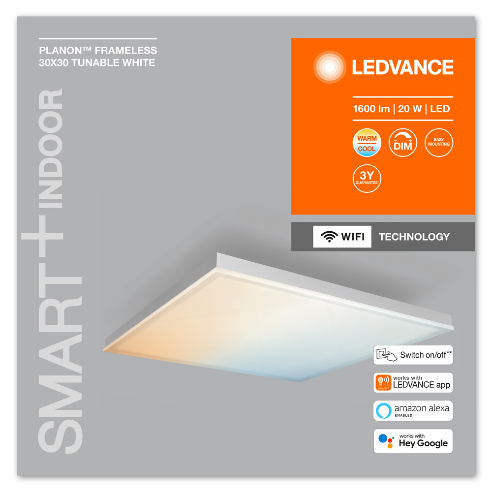Ledvance LED panel luminaire SMART+ Planon Frameless TW 300X300