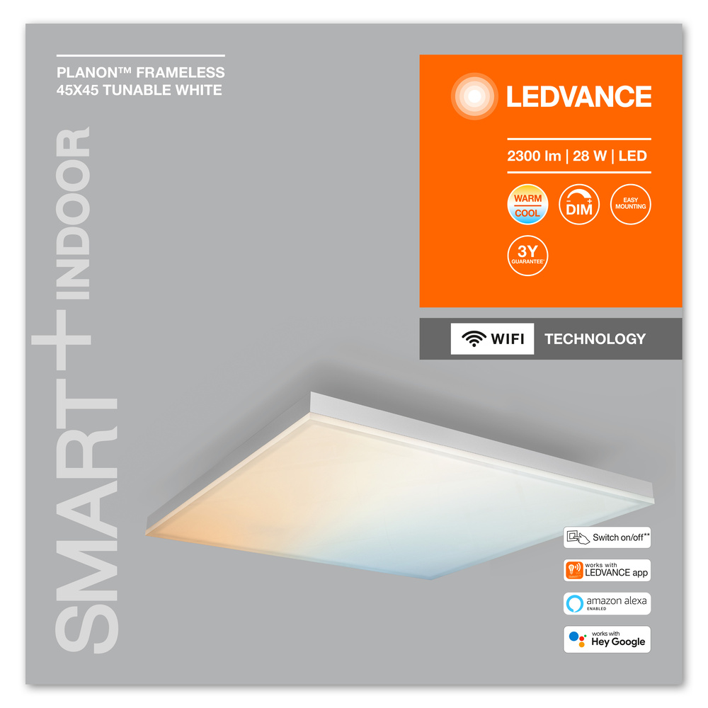 Ledvance LED panel luminaire SMART+ Planon Frameless TW 450X450
