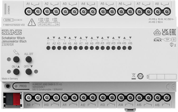 Jung KNX-Jalousieaktor 16-fach 230161SR