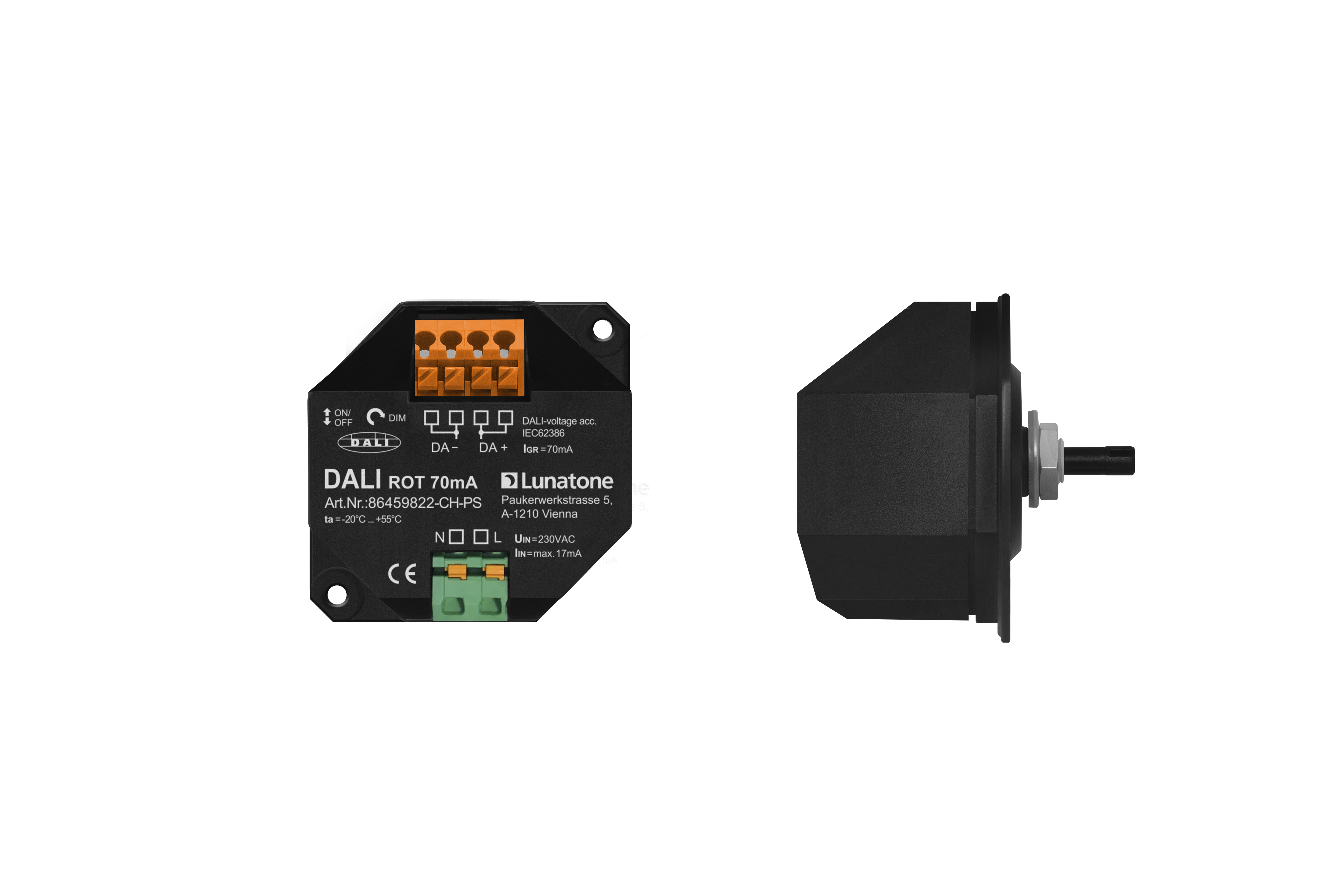 Lunatone rotary knob DALI ROT 70mA CH – 86459822-CH-PS