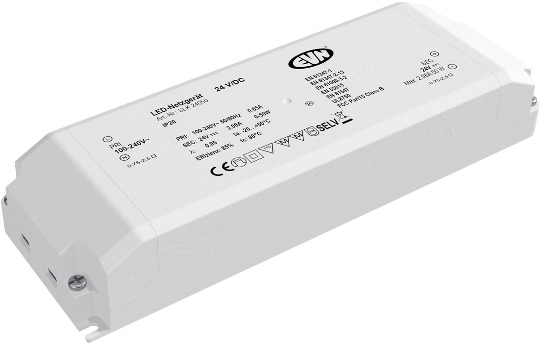EVN Lichttechnik LED-Netzgerät 24VDC 1-50 Watt SLK 240 50