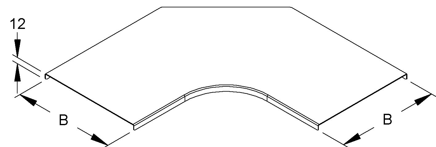 Niedax Deckel für Bogen 90Gr. Breite 105,5mm RESCD 100 S