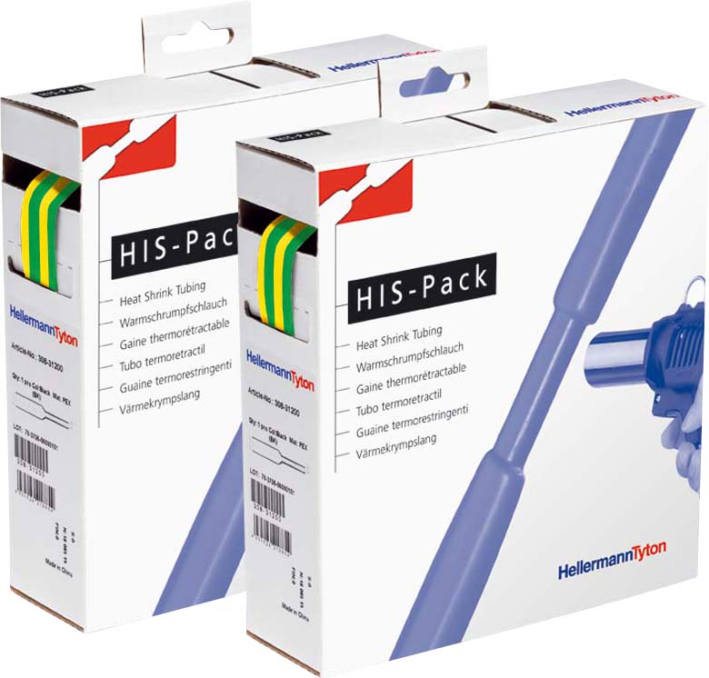 HellermannTyton Schrumpfschlauch D 9,5/4,7 gn/ge HIS-3/8-POX-GNYE 5m