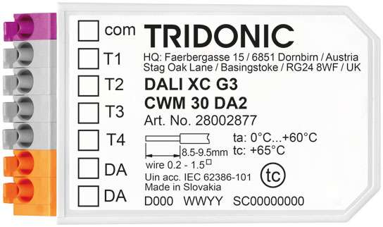 Tridonic User Interface DALI XC G3 CWM 30 DA2 - 28002877 | 30135564