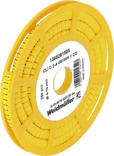 Weidmüller Leitermarkierer Zahl 4 gelb 2,5-16 CLI C2-4GE/SW CD ...
