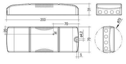 Tridonic LED-Driver LC 25W 350-1050mA flexC SR EXC