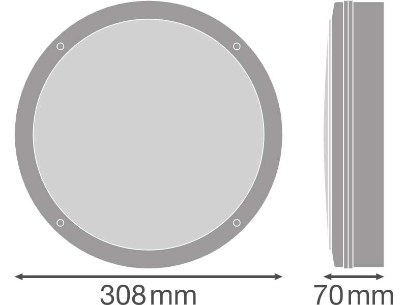 Ledvance LED-Wand- und Deckenleuchte SURFACE BULKHEAD 300 SENSOR 15W ...