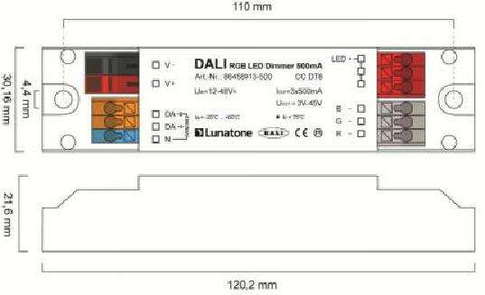 Lunatone Light Management LED-Dimmer DALI RGB 350mA