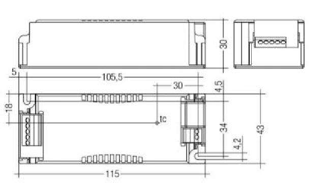 Tridonic LED-Driver LC 45W 500-1400mA flexC SC EXC