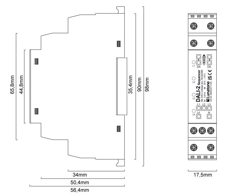 Lunatone DALI-2 Sequencer DIN Rail Hutschiene 89453371-HS