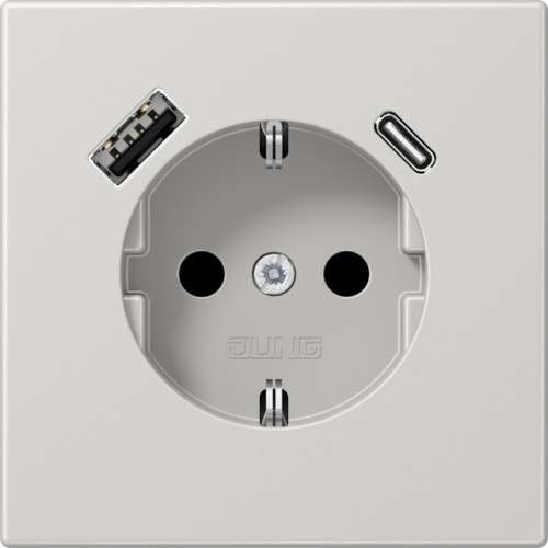 Jung SCHUKO Steckdose mit USB Typ AC LS 1520-15 CA LG - LS1520-15CALG ...