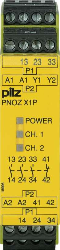 Pilz Not-Aus-Schaltgerät 24VDC 3n/o 1n/c PNOZ X1P #777100