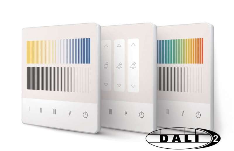 Lunatone Touchpanel DALI-2 TP mit DALI PS (70mA), Dim, 4 Szenen, Farbe ...
