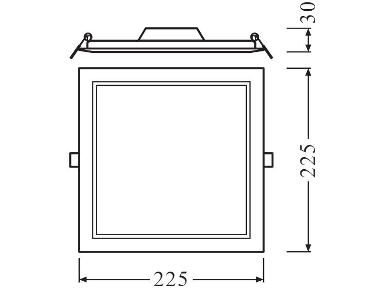Ledvance LED-Downlight DOWNLIGHT SLIM SQUARE 210 18 W 3000 K WT